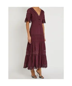 LoveShackFancy Pleated Detail Dress