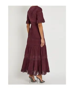 LoveShackFancy Pleated Detail Dress