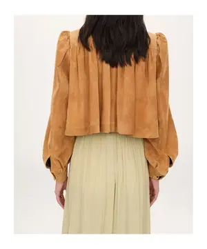 Chloé Pleated Leather Jacket