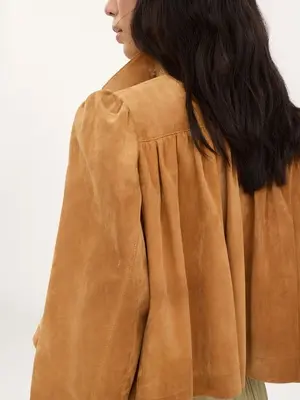 Chloé Pleated Leather Jacket