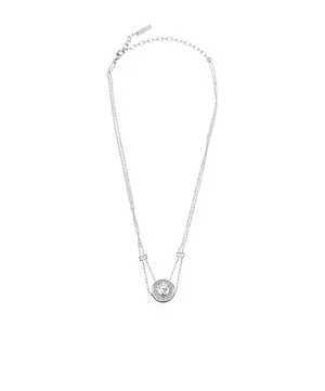 Versace Bright Medusa Embellished Necklace - Silver