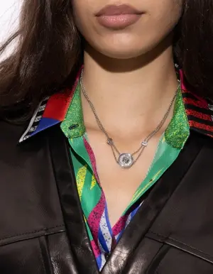 Versace Bright Medusa Embellished Necklace