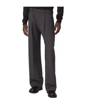 Our Legacy Wool-cotton Striped Casual Trousers - Grey