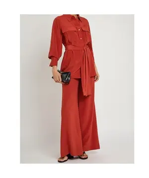 JOSEPH Pointed Collar Long-sleeved Shirt