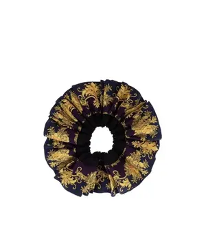 Versace Printed Poplin Scrunchie - Black
