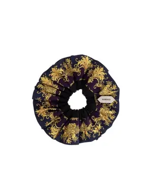 Versace Printed Poplin Scrunchie - Black