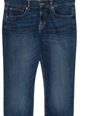 7 For All Mankind Faded-effect Straight-leg Jeans