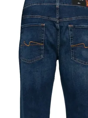 7 For All Mankind Faded-effect Straight-leg Jeans