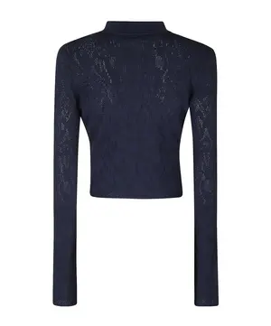DONDUP Cropped Lace-knit Cardigan