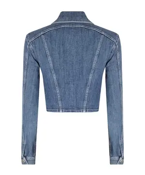 DONDUP Cropped Fitted Denim Jacket