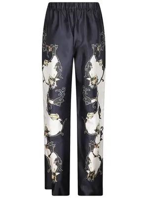 La DoubleJ Club Printed Wide-leg Pants