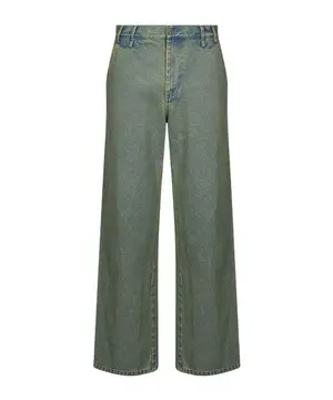 SONG FOR THE MUTE Logo Patch Straight-leg Jeans - Gray