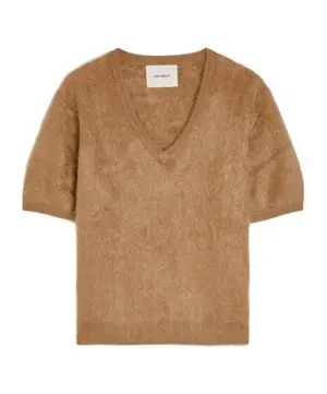 LISA YANG Brushed Design Sweater - Tan