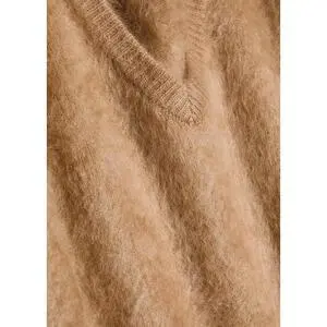 LISA YANG Brushed Design Sweater - Tan
