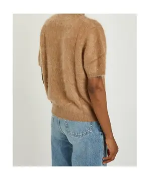 LISA YANG Brushed Design Sweater - Tan