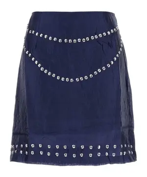 Gimaguas Claude Jewel Studded Mini Skirt - Blue