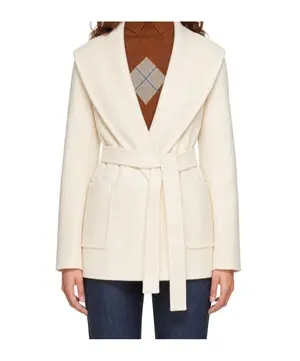Mackage Belted Hooded Coat - Beige