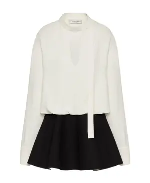 Valentino Garavani Stitched Detail Dress - White
