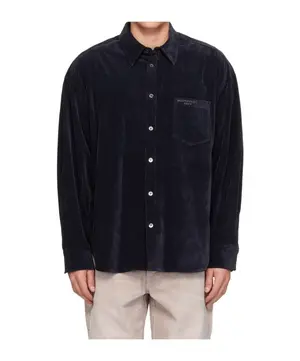WOOYOUNGMI Embroidered Detail Shirt - Navy Blue