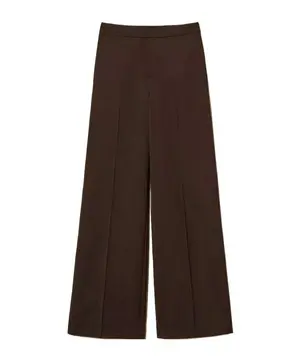TWINSET Matte Satin Wide Leg Trousers - No