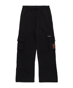 Off-White Elastic-waist Athletic Pants - Black
