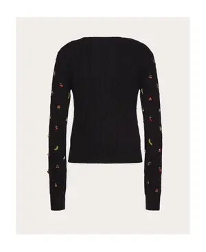 Valentino Garavani Long-sleeved Wool Knitted Pullover