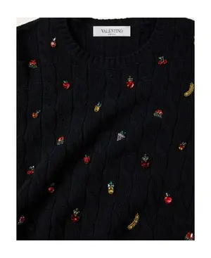 Valentino Garavani Long-sleeved Wool Knitted Pullover