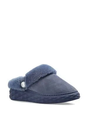 JIMMY CHOO Diamond Maxi Shearling Mules