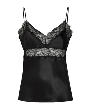 NILI LOTAN Lace-detail Camisole - Black