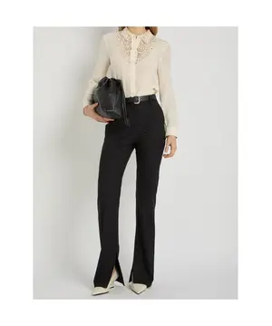 NILI LOTAN Zola Long-sleeve Lace Shirt