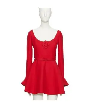 Valentino Garavani Long-sleeved Dress - Red