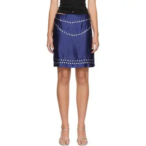 Gimaguas Stud-embellished Skirt - Blue