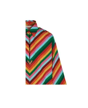 Valentino Garavani Rainbow Striped Shirt