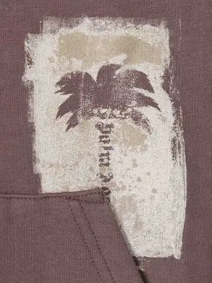 Palm Angels Palm Tree Print Hoodie - Brown