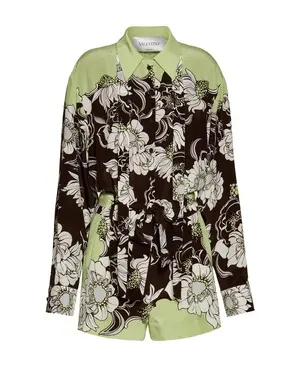Valentino Garavani Floral Printed Jumpsuit - Black