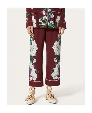 Valentino Garavani Floral Embroidered Pajamas