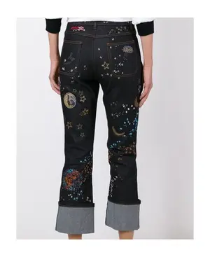 Valentino Garavani Dark Blue 'astro Couture' Jeans