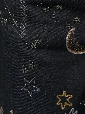 Valentino Garavani Dark Blue 'astro Couture' Jeans