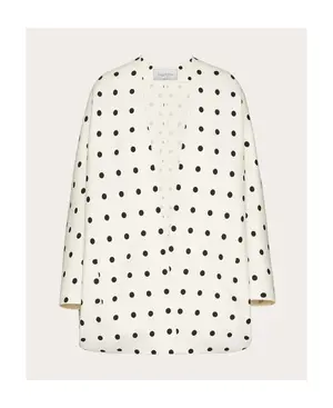 Valentino Garavani Wool And Silk Cloak - White