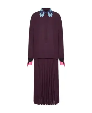 Valentino Garavani Pleated Dress - Red