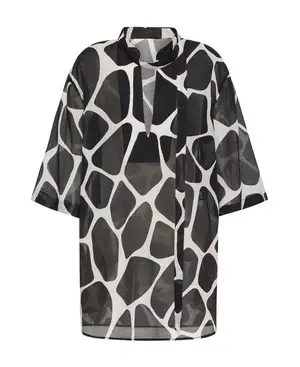 Valentino Garavani Giraffa Re-edition Printed Short Dress - Black