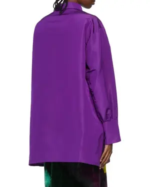 Valentino Garavani Faille Buttoned Long-sleeved Shirt Dress