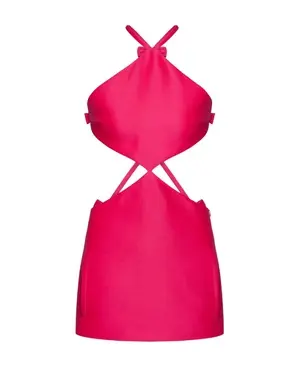 Valentino Garavani Bow Embellished Mini Dress - Pink
