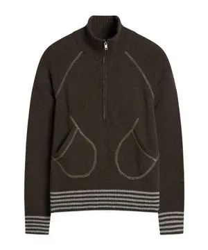 Gimaguas Ribbed Knit Top - Brown/gray