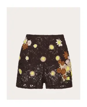 Valentino Garavani Logo Embroidered Shorts - Black
