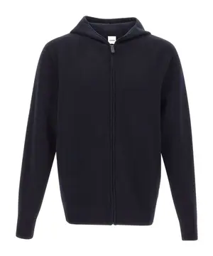 Aspesi Zip-up Hooded Sweater - Blue