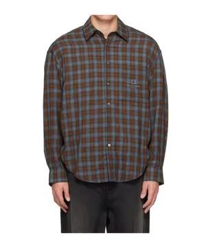 WOOYOUNGMI Fine-woven Cotton Shirt - Navy