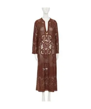 Valentino Garavani Embroidered-lace Overlay Long-sleeved Midi Dress - Red