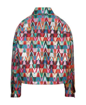 Valentino Garavani V Optical Archive 1973 Jacquard Jacket