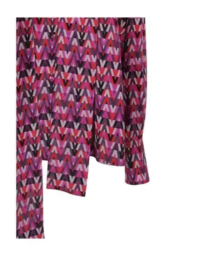 Valentino Garavani Motif-print Long-sleeve Blouse